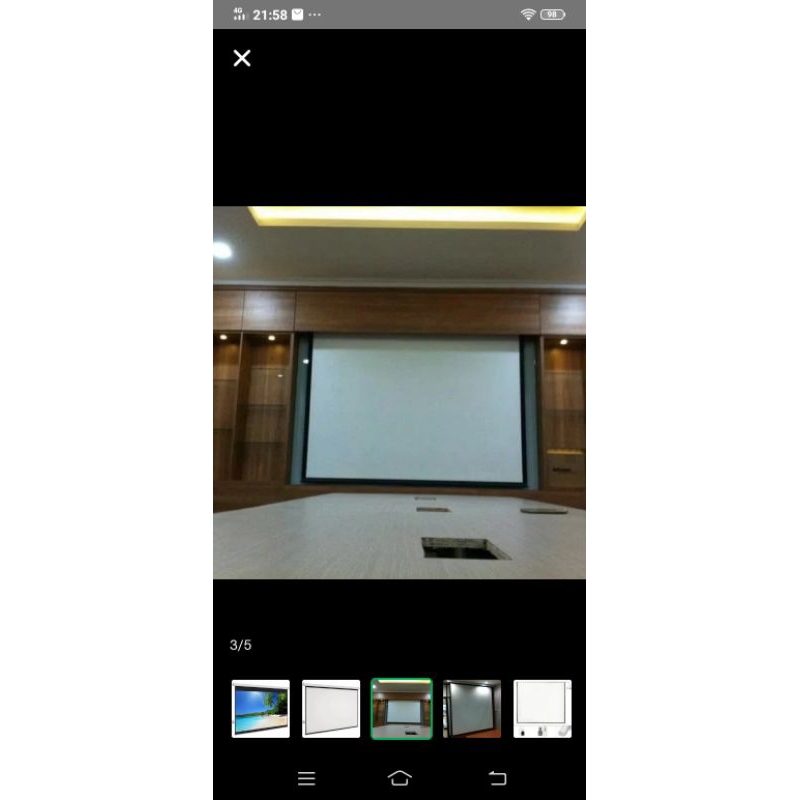 Jual layar screen proyektor 70 motorized | Shopee Indonesia