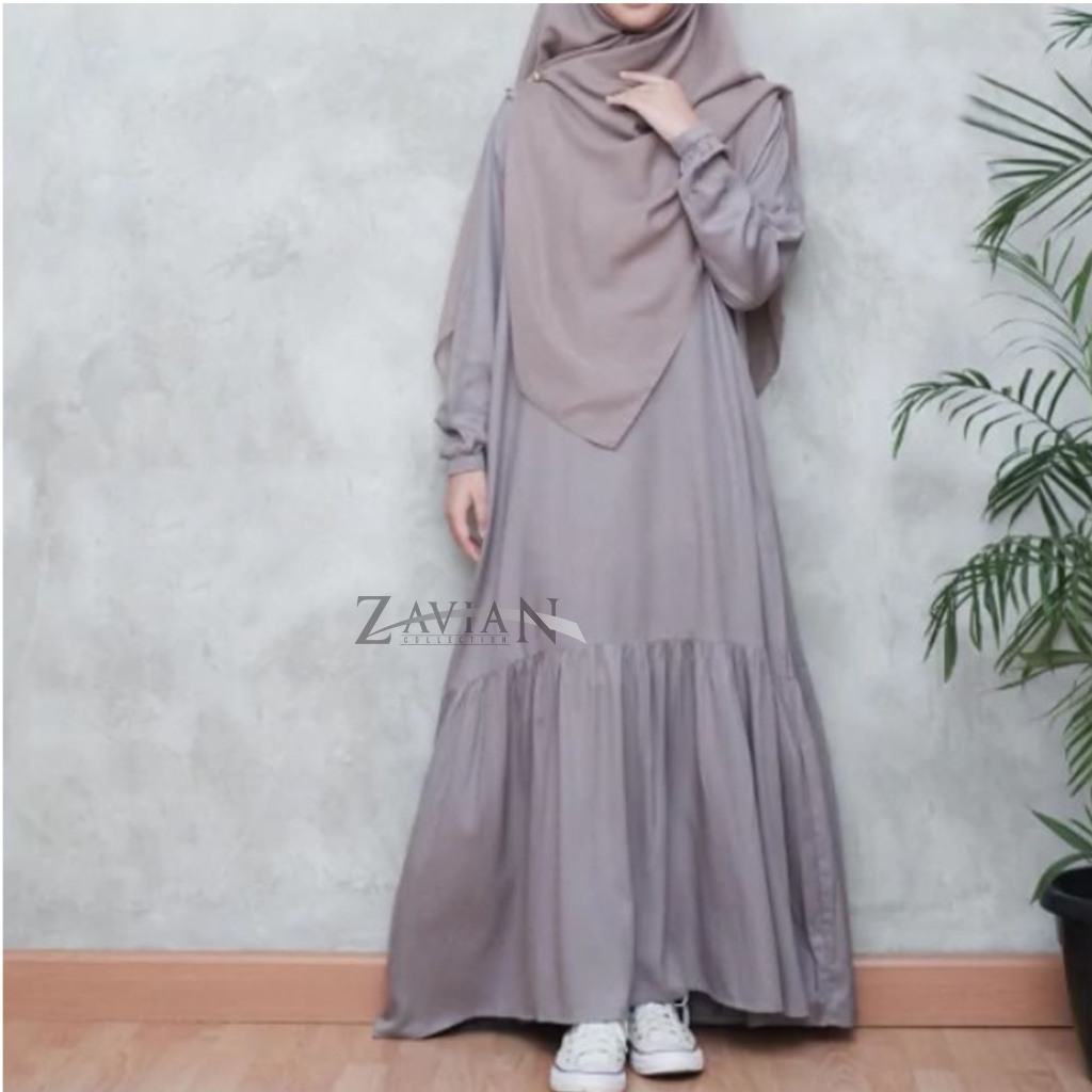 Jual (BISA COD) GAMIS WANITA MUSLIM KEKINIAN BASIC ABAYA POLOS LENGAN ...