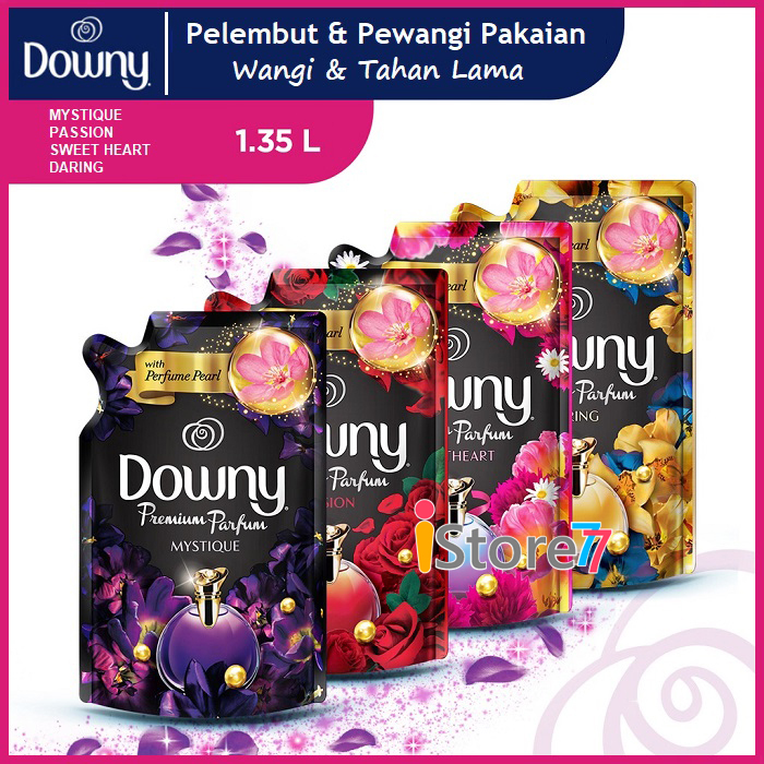 Jual Downy Premium Parfum 1.35 Liter Pelembut dan Pewangi Pakaian Konsentrat Mystique / Passion ...