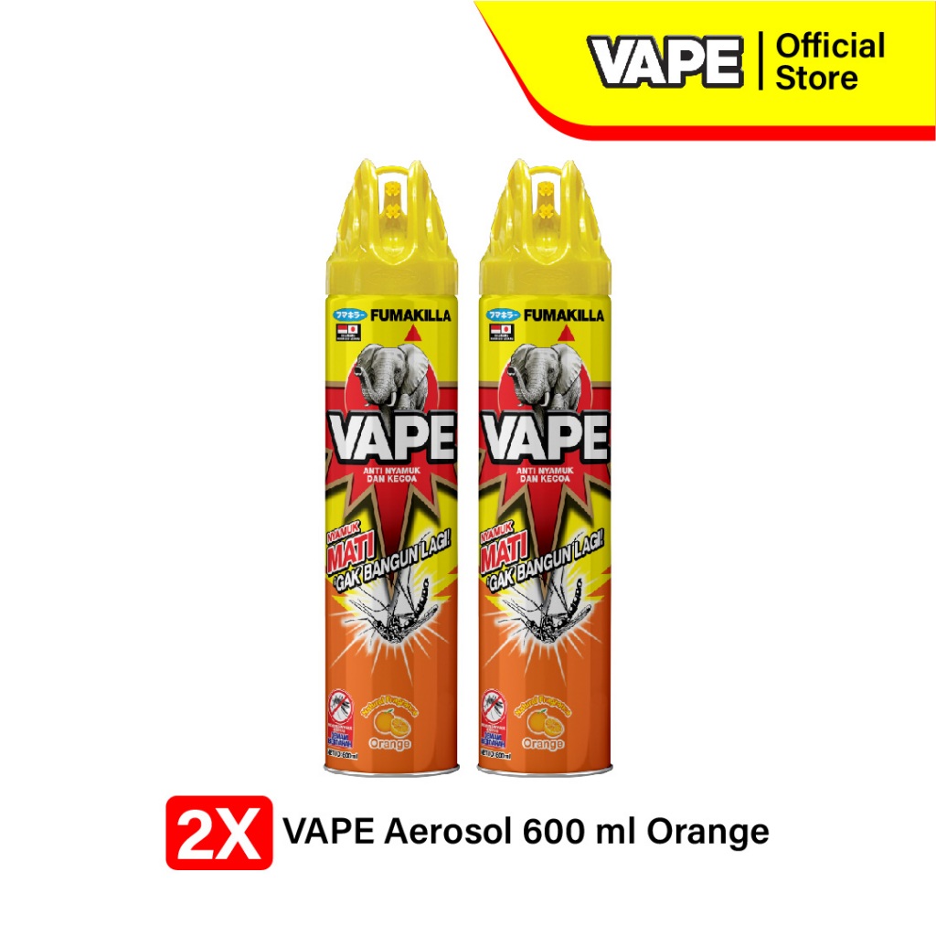 Jual Fumakilla Vape Aerosol Obat Nyamuk Kecoa Orange 600ml (ISI 2 ...