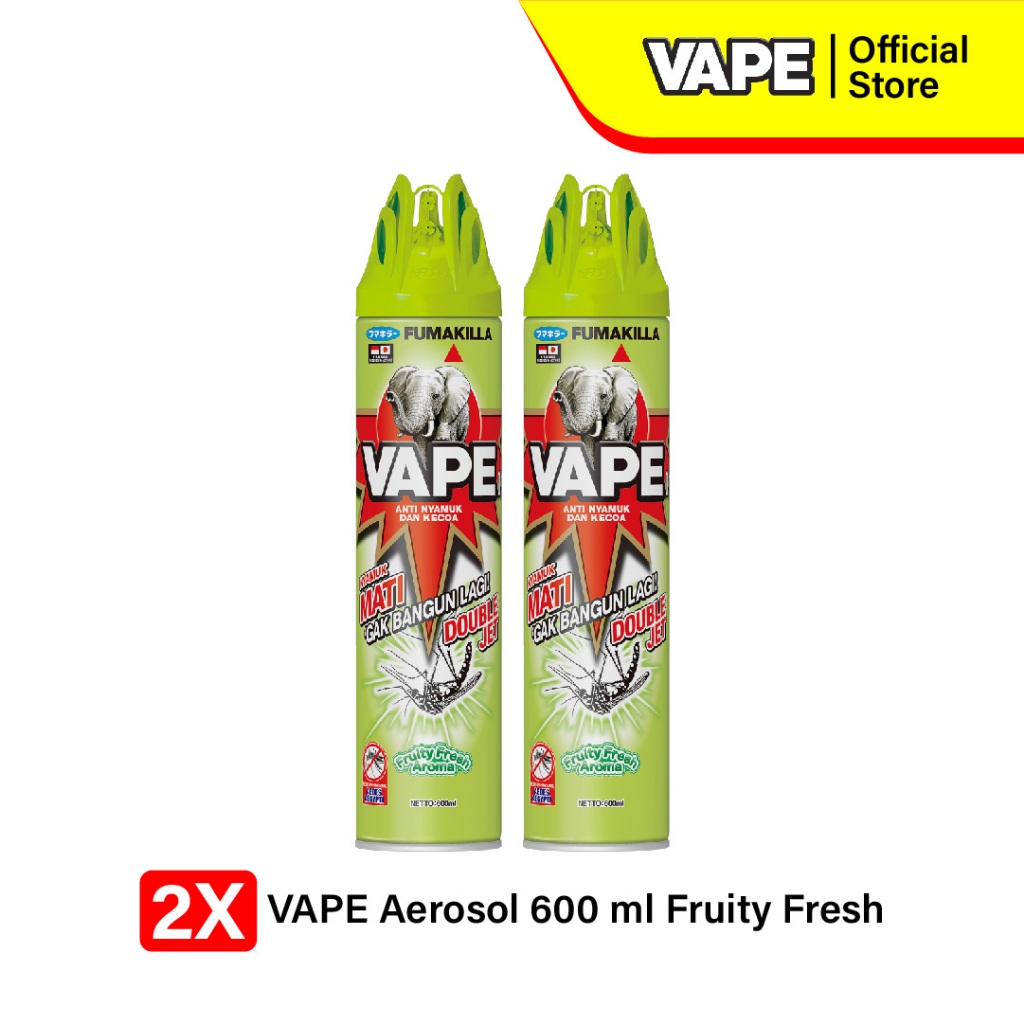 Jual Fumakilla Vape Aerosol Obat Nyamuk dan Kecoa Fruity 600ml (ISI 2 ...