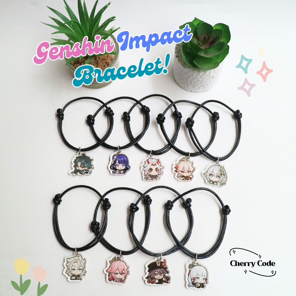 Jual Genshin Impact Bracelet Acrylic - Gelang Tali Chibi Karakter Game ...