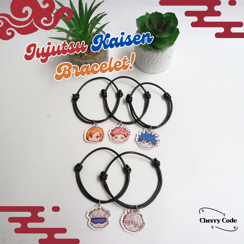Jual Jujutsu Kaisen Bracelet Acrylic - Gelang Tali Chibi Karakter Anime ...