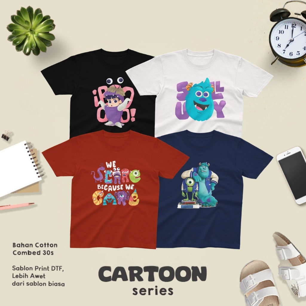 Jual Baju Kaos Kids, Junior, Dewasa (CARTOON INC SERIES) New | Shopee ...