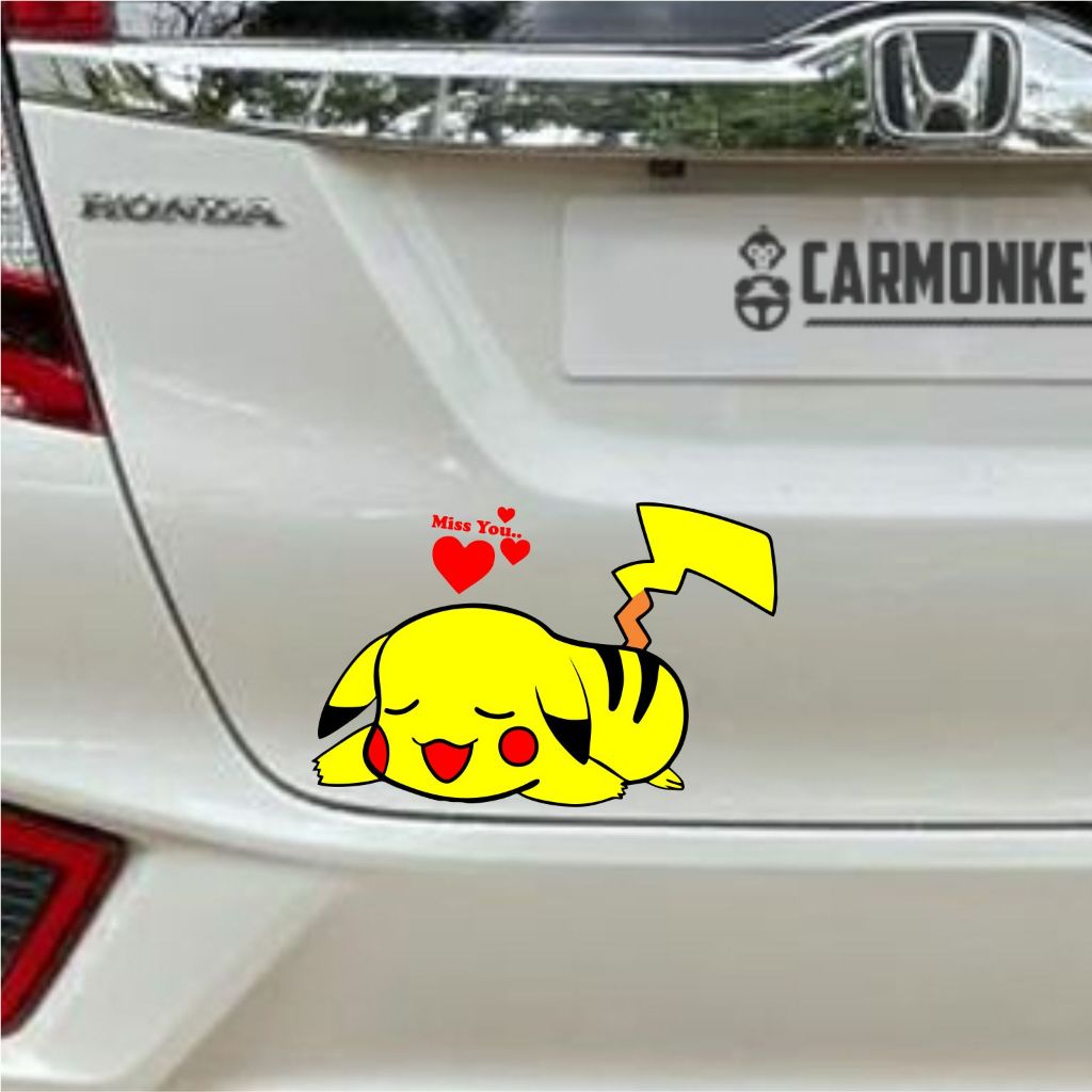 Jual stiker mobil pokemon lucu / sticker bagasi mobi pikachu lucu keren ...