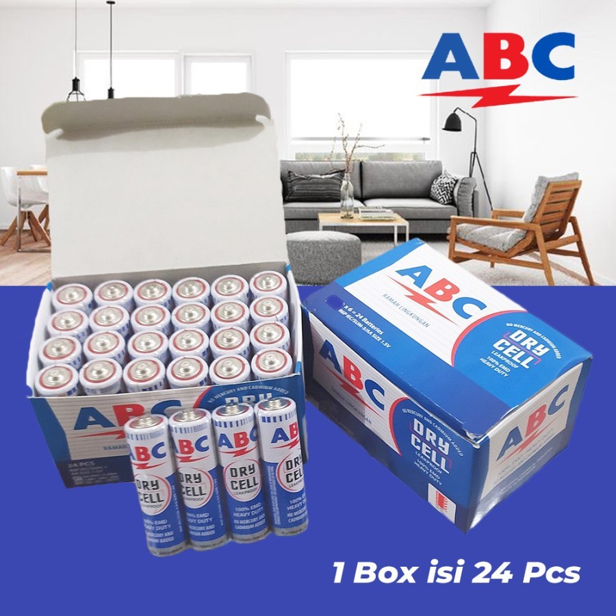 Jual Baterai 4 Pcs Batu Baterai ABC Biru Dry Cell AA A2 Battery 1.5V ...