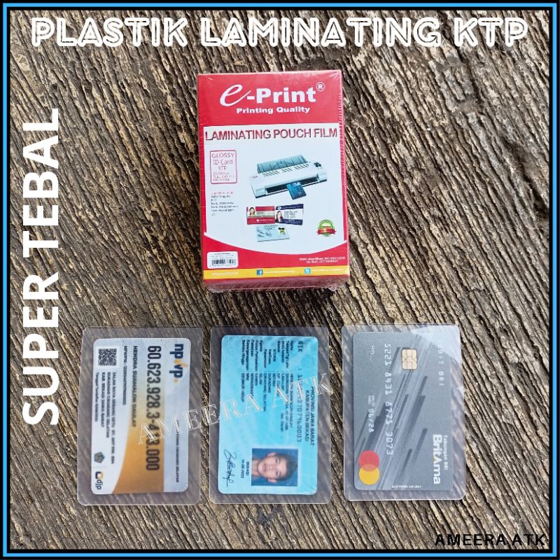 Jual Plastik Laminating KTP Tebal ( 10 Lembar ) | Shopee Indonesia