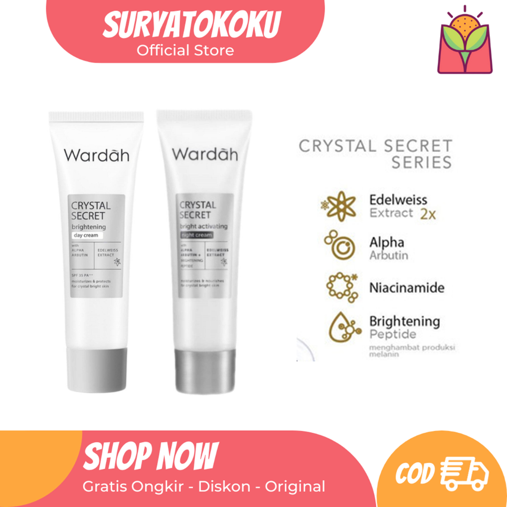 Jual Wardah Crystal Secret Day & Night Cream 15gr | Shopee Indonesia