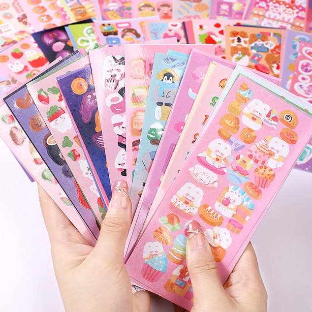 Jual HIME Stiker DIY Aesthetic 1 Lembar Dekorasi Jurnal Polcos Diary ...