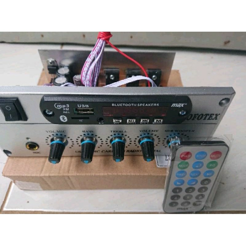 Jual kit modul amplifier speaker aktif stereo subwoofer plus MP3 ...