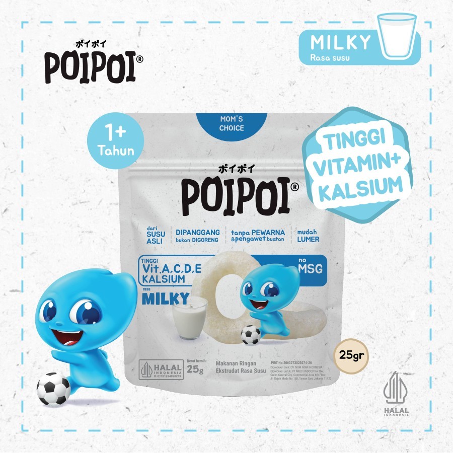 Jual POIPOI Snack BERVITAMIN - Milky/Susu NO MSG 25g (1 tahun+) | Shopee Indonesia