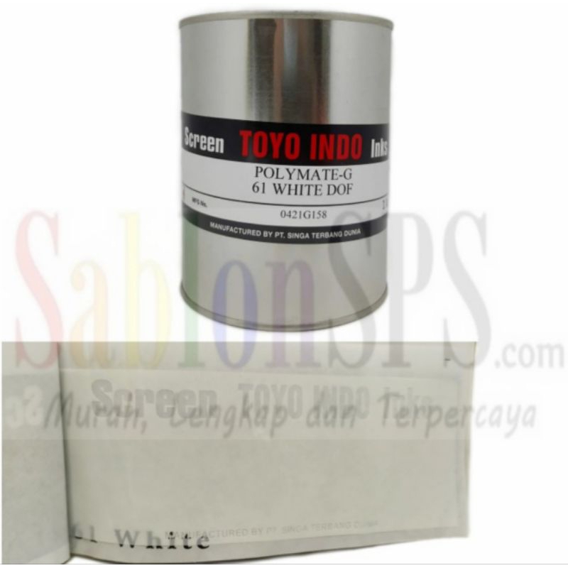 Jual TINTA TOYO POLYMATE G61 WHITE DOFF TINTA SABLON PLASTIK 1KG ...