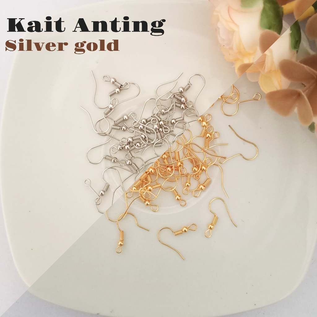 Jual Kait Anting Silver Gold 50 Dan 100pcs | Shopee Indonesia