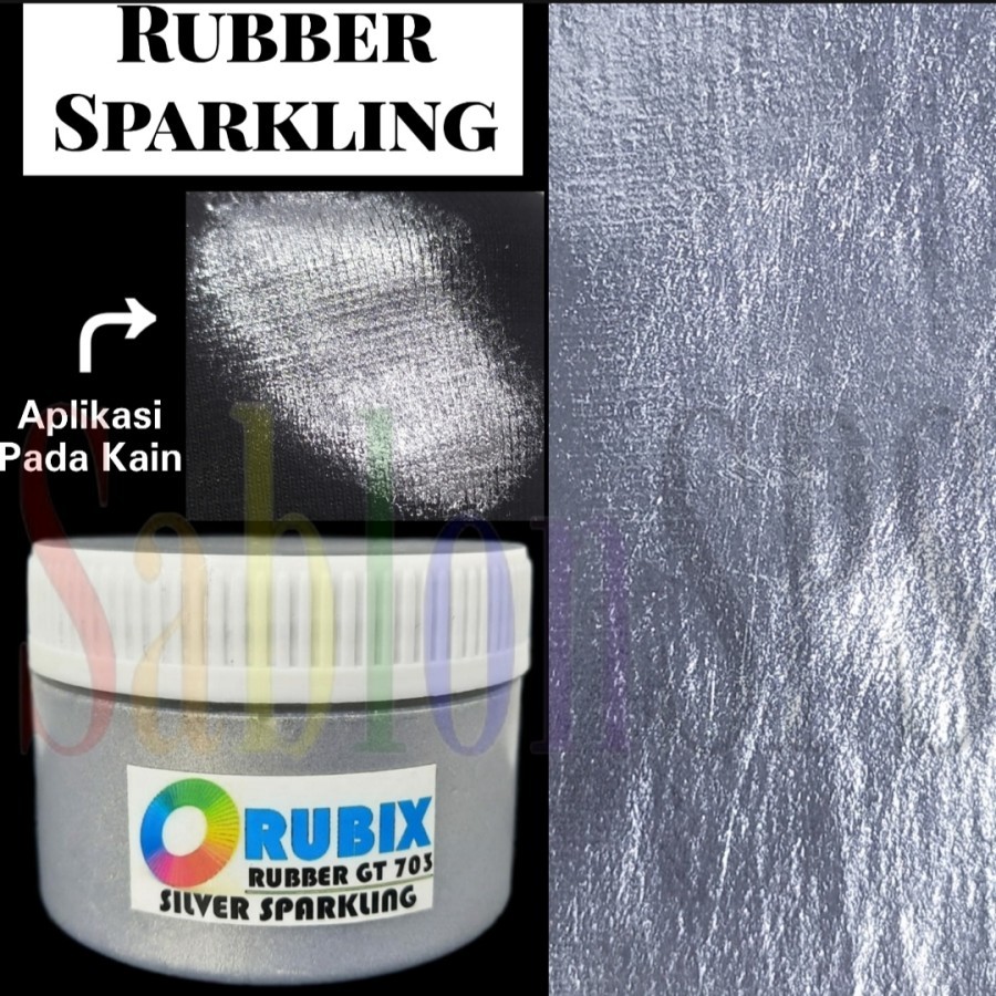 Jual CAT SABLON RUBBER METALIK SPARKLING 100GR BASIS AIR | Shopee Indonesia