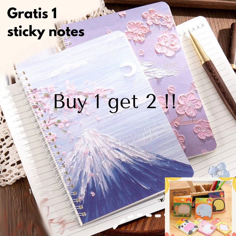 Jual note book spirall A5 / note book estetik / note book A5 / binder ...