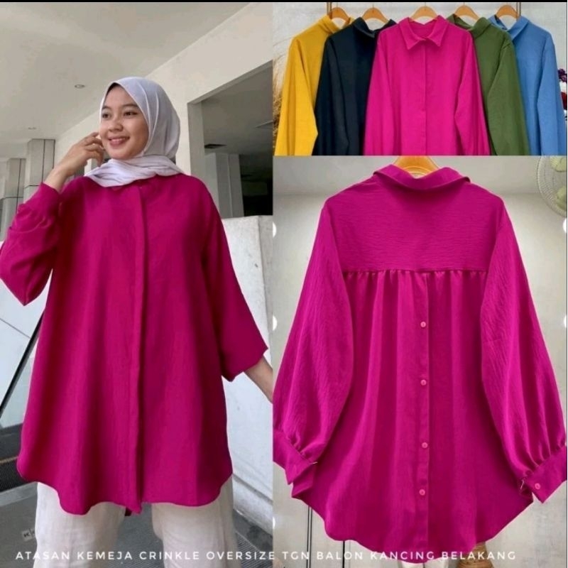 Jual Atasan Oversize Jumbo Kancing Belakang Jumbo Viral | Shopee Indonesia