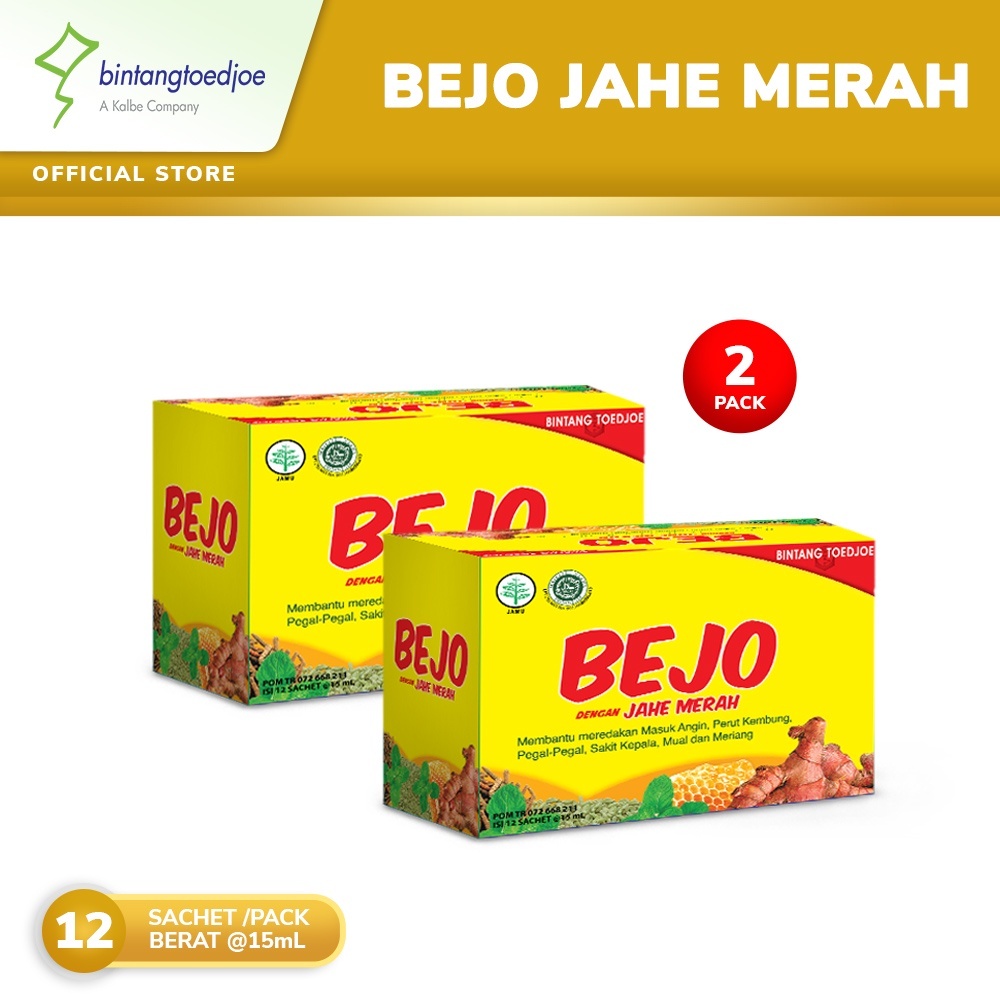 Jual Bejo Jahe Merah Sachet 2 Pack (24 Sachet) | Shopee Indonesia