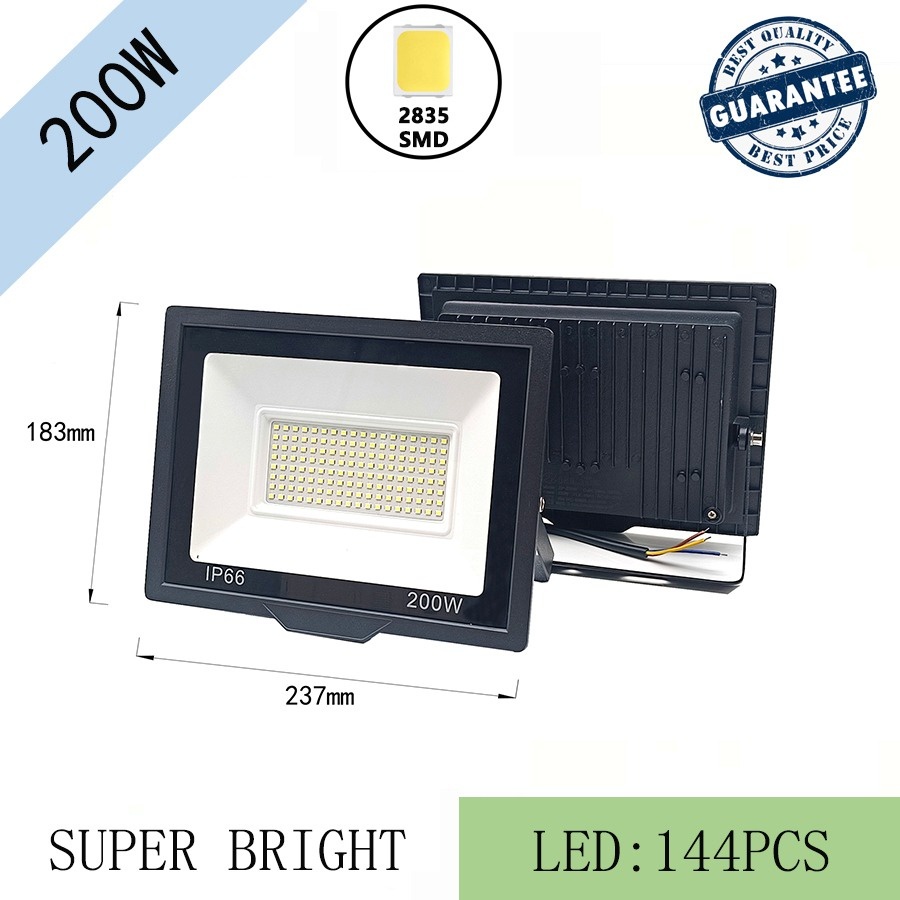 Jual LAMPU SOROT LED 200W IP66 WATERPROOF / LAMPU TAMAN LED FLOOD LIGHT / LAMPU TEMBAK OUTDOOR ...