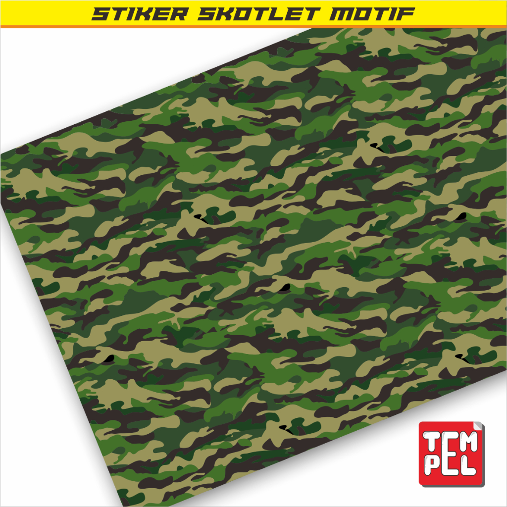 Jual STIKER SKOTLET Decal MOTIF Loreng/Doreng 50x50cm Scotlet Glossy TM ...