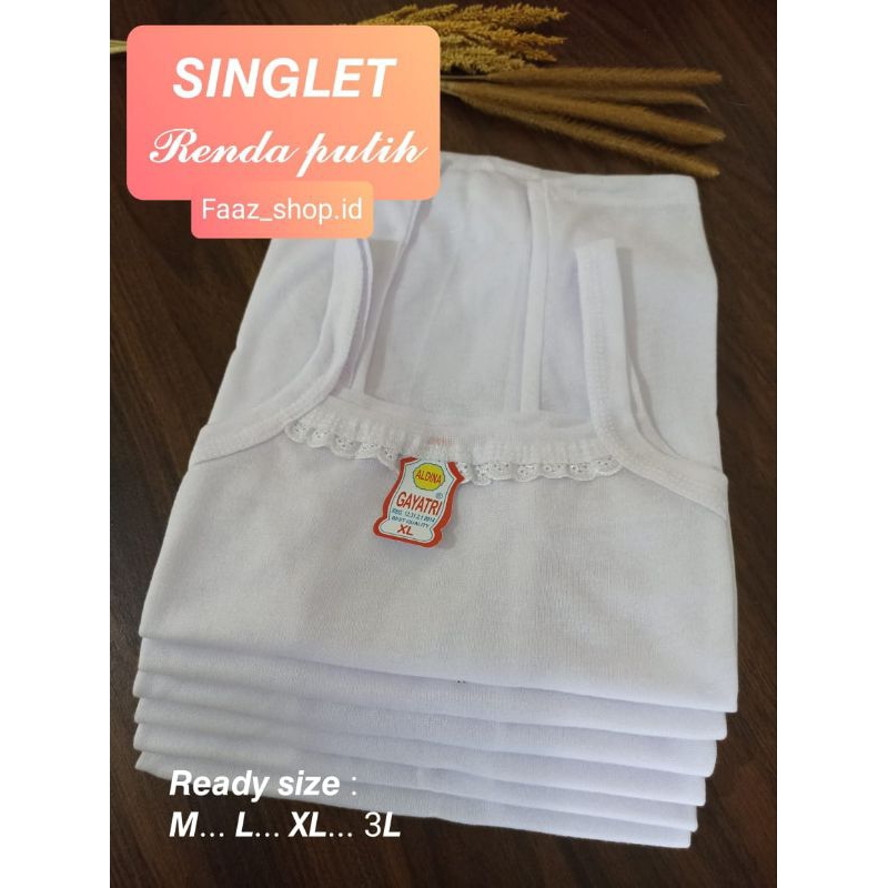 Jual 𝙁𝘼𝙑𝙊𝙍𝙄𝙏 12pc SINGLET PUTIH RENDA ANAK PEREMPUAN/SINGLET RENDA ...