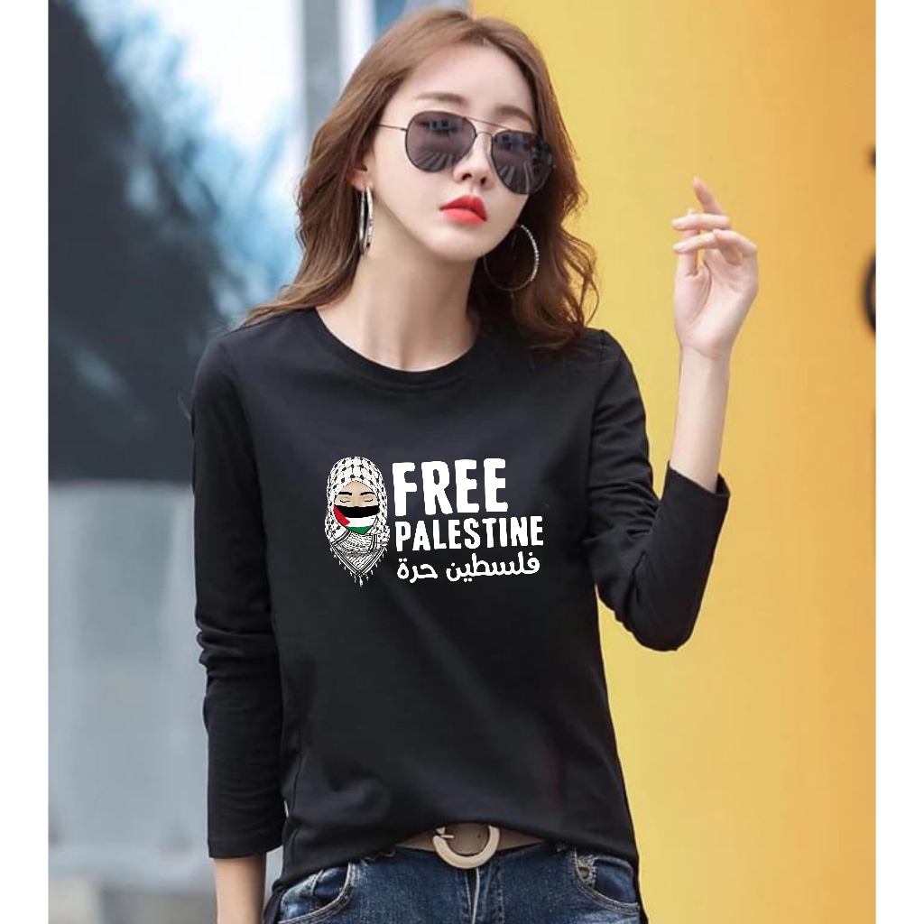 Jual FREE PALESTINE BAJU PALESTINA GAZA KAOS WANITA DUKUNGAN MUSLIM ...