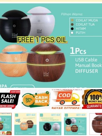 Jual Humidifier Aroma Therapy Bulat Free Oil Diffuser Pengharum Kamar ...