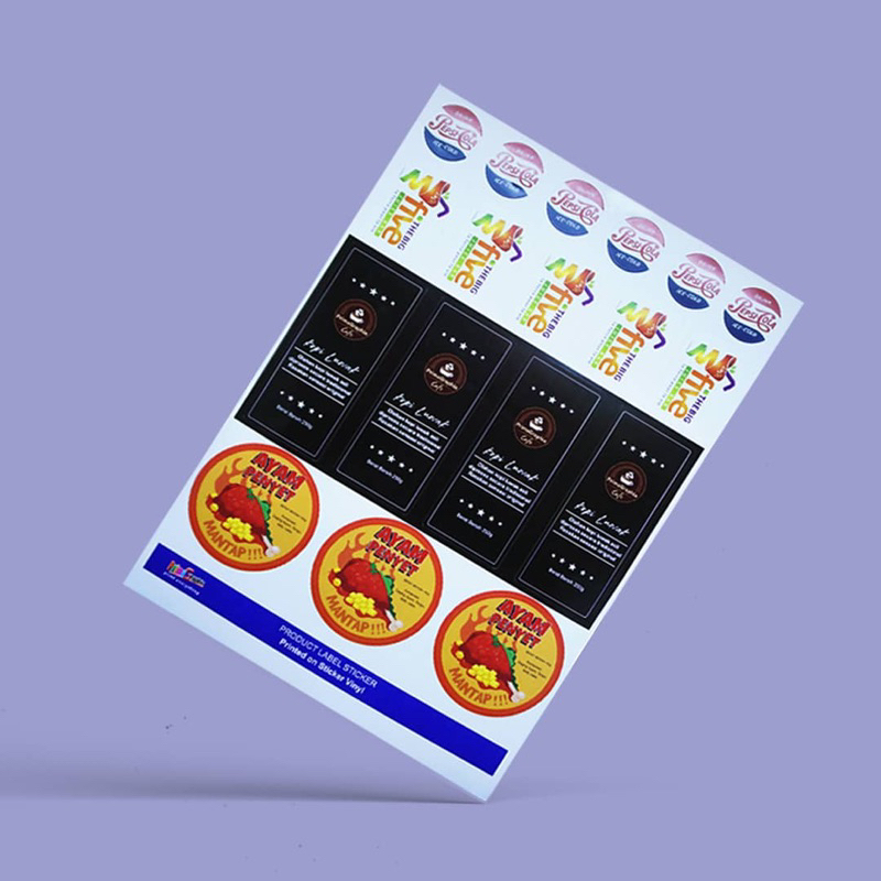 Jual Cetak Sticker Logo Bulat | Label Makanan | Logo Makanan | Sticker ...