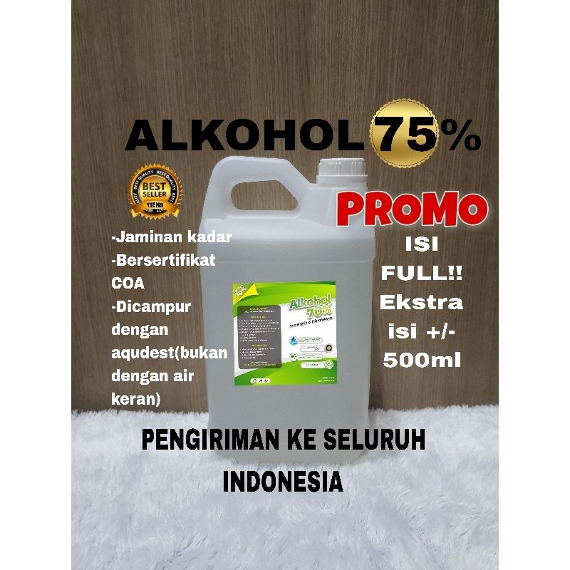 Jual Alkohol 75% 5 liter/Alkohol 75 persen/Alcohol 75%/Sterilisasi ...