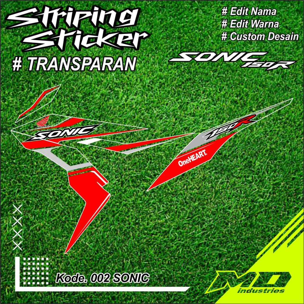 Jual Striping Sticker Sonic 150R Custom Desain - striping transparan ...