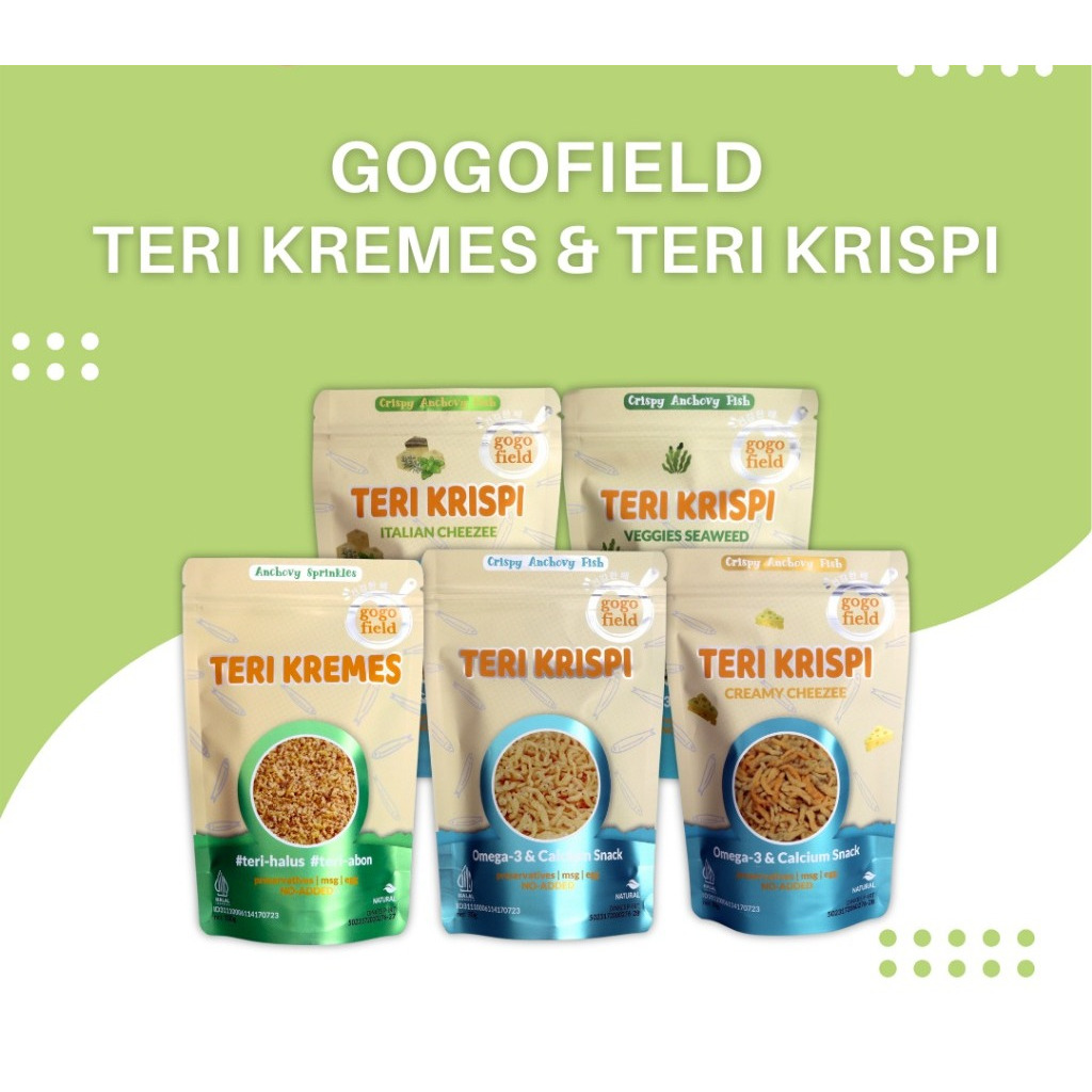 Jual GOGO FIELD TERI KRISPI | GOGOFIELD TERI | TERI MPASI | OMEGA 3 ANAK BAYI | Shopee Indonesia