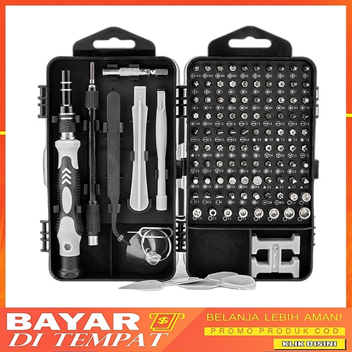 Jual Obeng 115 in 1 Multifungsi Full Set Alat Bongkar Hp Laptop 14642 | Shopee Indonesia