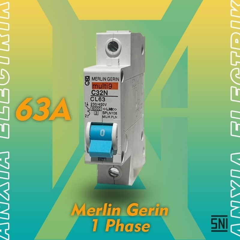 Jual MCB Merlin Gerin 1 Phase 2A,4A,6A,10A,16A,20A,25A,32A,40A,50A,63A | Shopee Indonesia