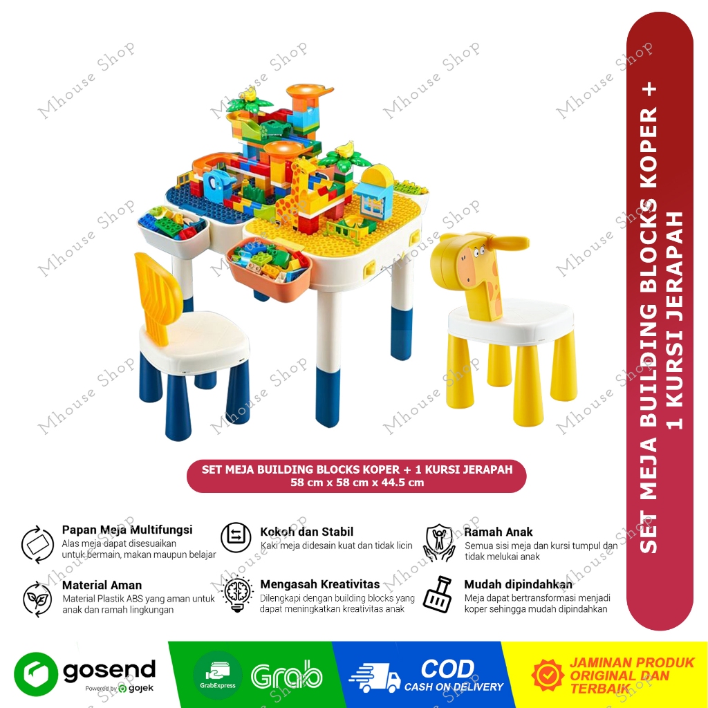 Jual SET MEJA SENSORY BUILDING BLOCK KOPER BLOCK BONGKAR PASANG BLOK ...