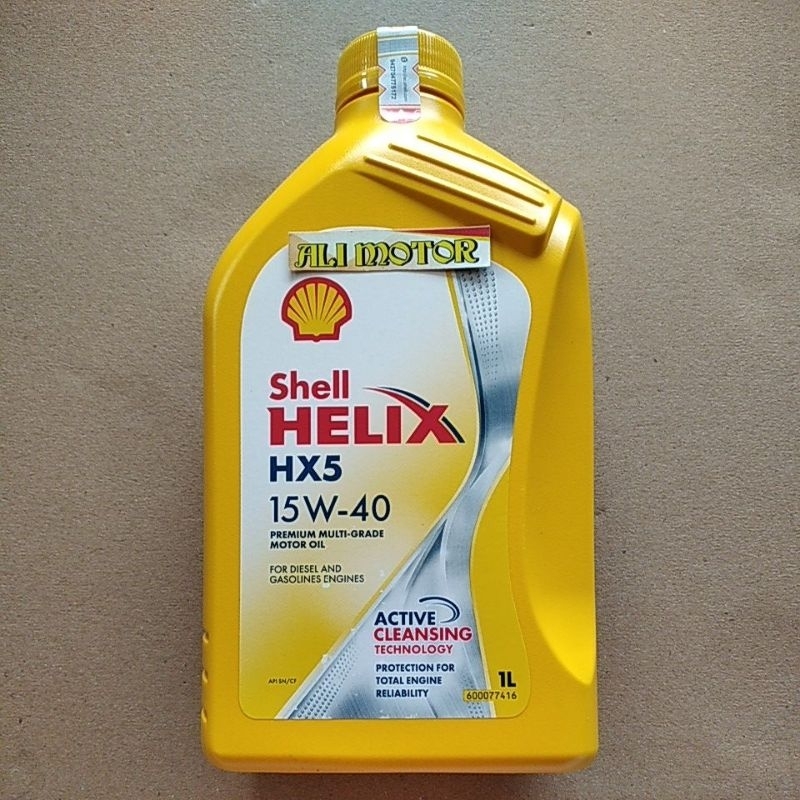 Jual Oli shell HELIX HX5 15W-40 premium multi-grade motor oil 1liter ...