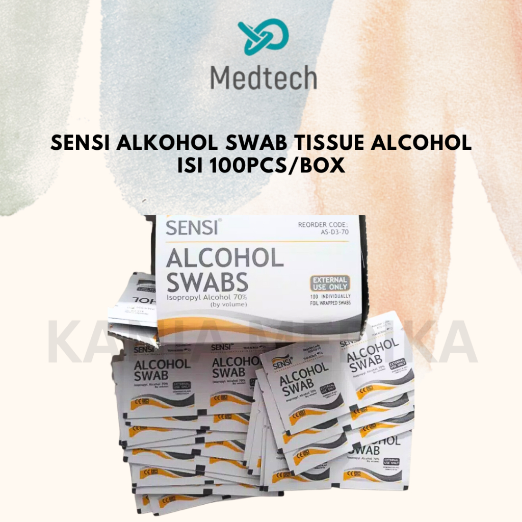 Jual Sensi Alcohol Swabs 100pcs/ Alkohol Swab Tissue Alcohol | Shopee ...
