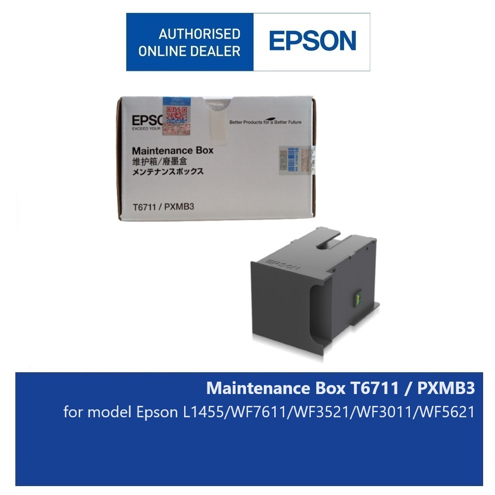Jual Maintenance Box Epson T6711 / PXMB3 - untuk printer L1455 / WF7611 ...