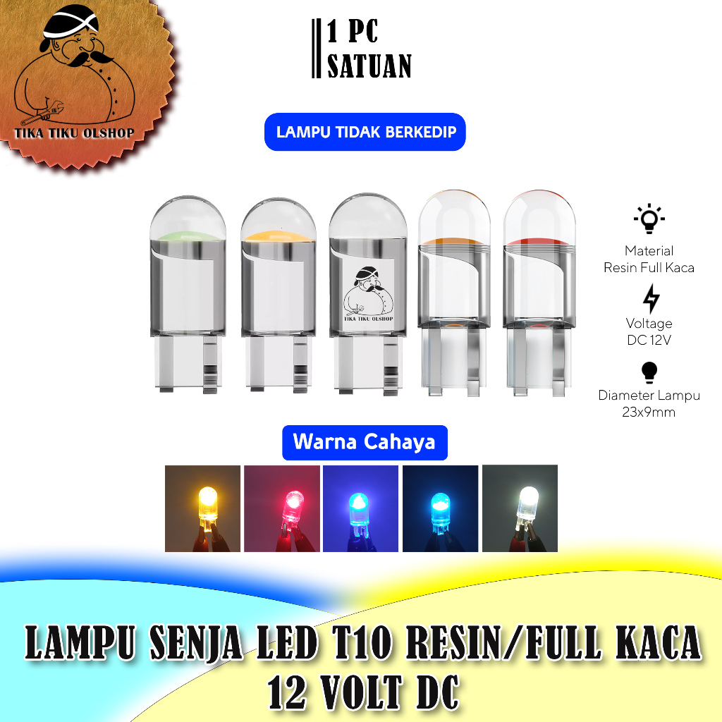 Jual Lampu LED Resin Full Kaca T10 Senja / Sein Universal [Satuan/Pc ...