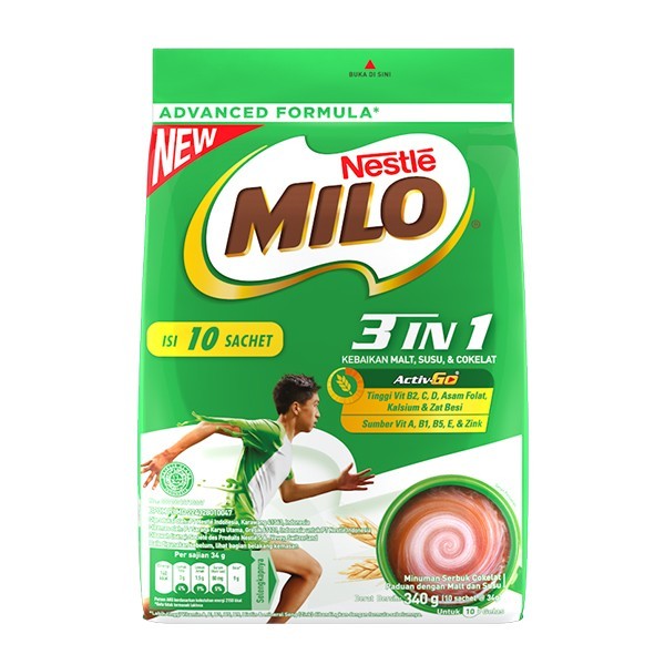 Jual Milo 3 in 1 Active Go isi 10 Sachet | Shopee Indonesia