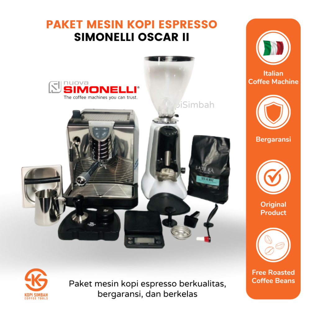 Jual Paket Mesin Espresso SIMONELLI OSCAR 2 II Coffee Maker & Grinder ...