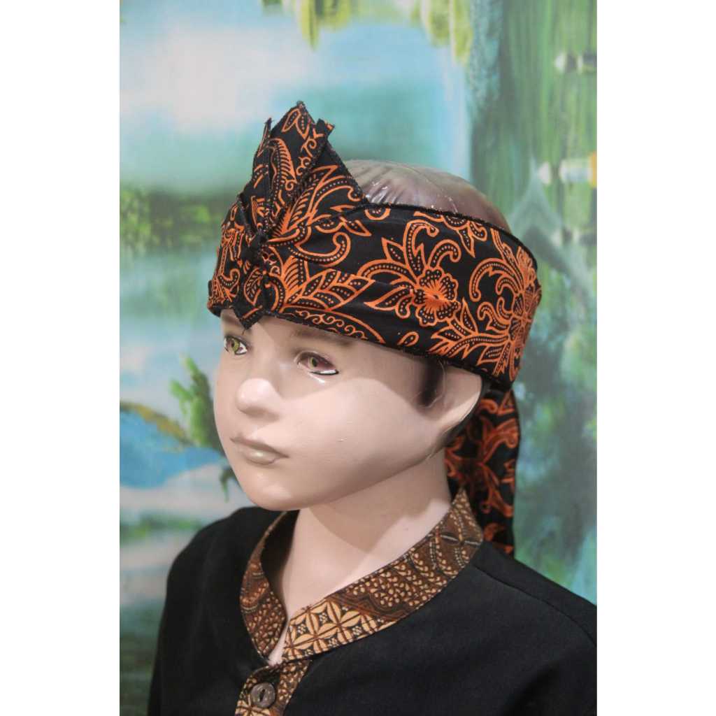 Jual iket kepala sunda jawa totopong batik ukuran anak dan dewasa atas bolong (IKBA ORANGE ...