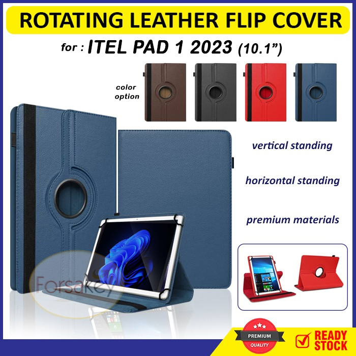 Jual iTel Pad 1 2 One Tablet 10.1 10 Inch 2023 2024 Rotary Flip Case ...