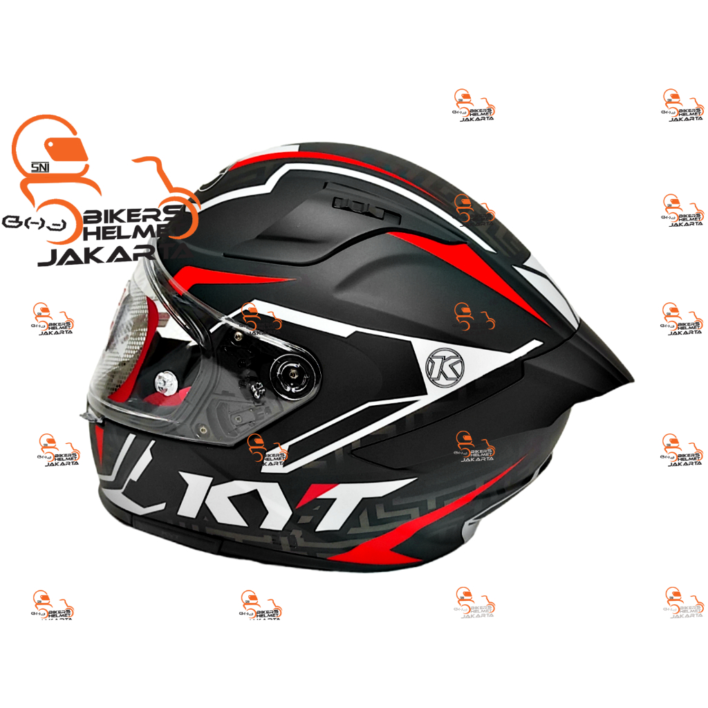 Jual HELM KYT STRIKER #2 BLACK MATT RED FULL FACE | Shopee Indonesia
