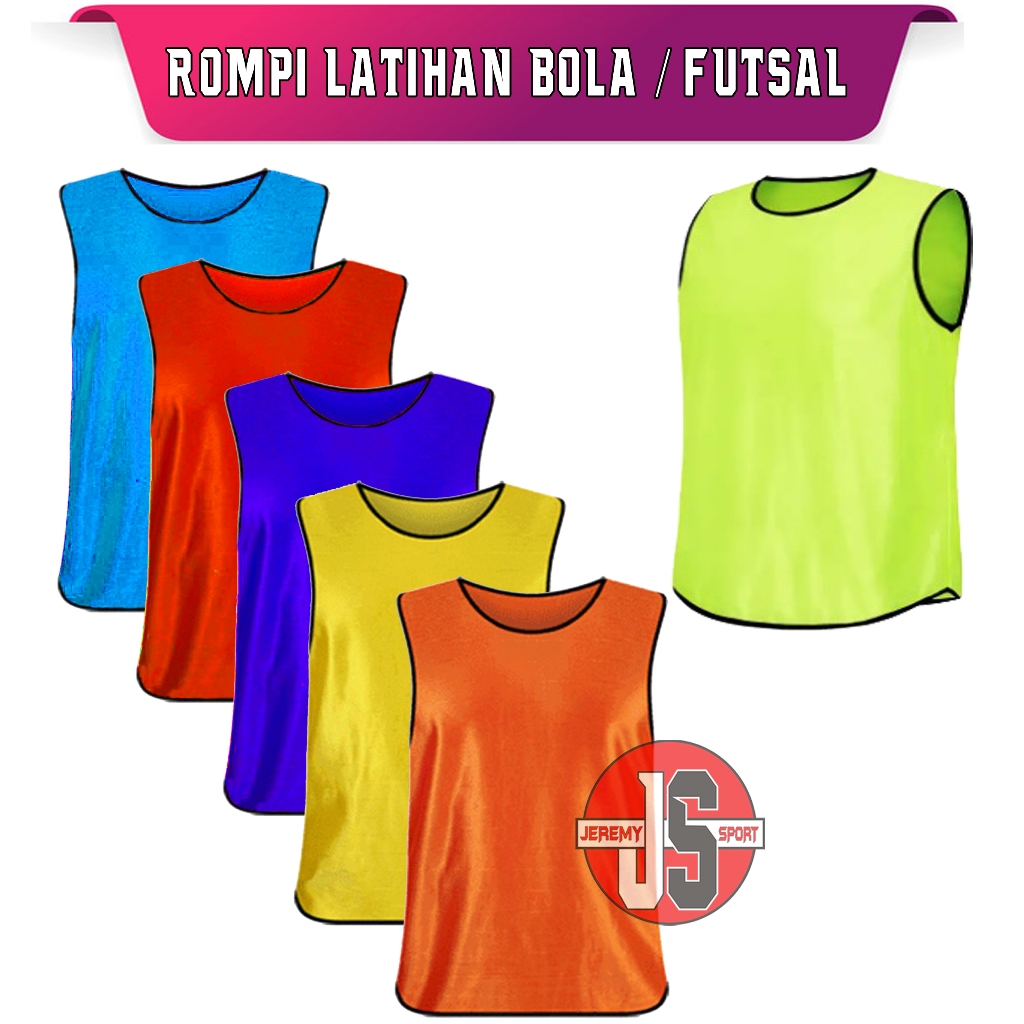 Jual Rompi Bola - Rompi Futsal Polos - Rompi Latihan Bola / Futsal ...