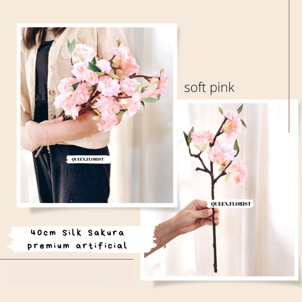 Jual 40cm SILK SAKURA PREMIUM X3 Bunga Cherry Blossom X 3 Artificial ...