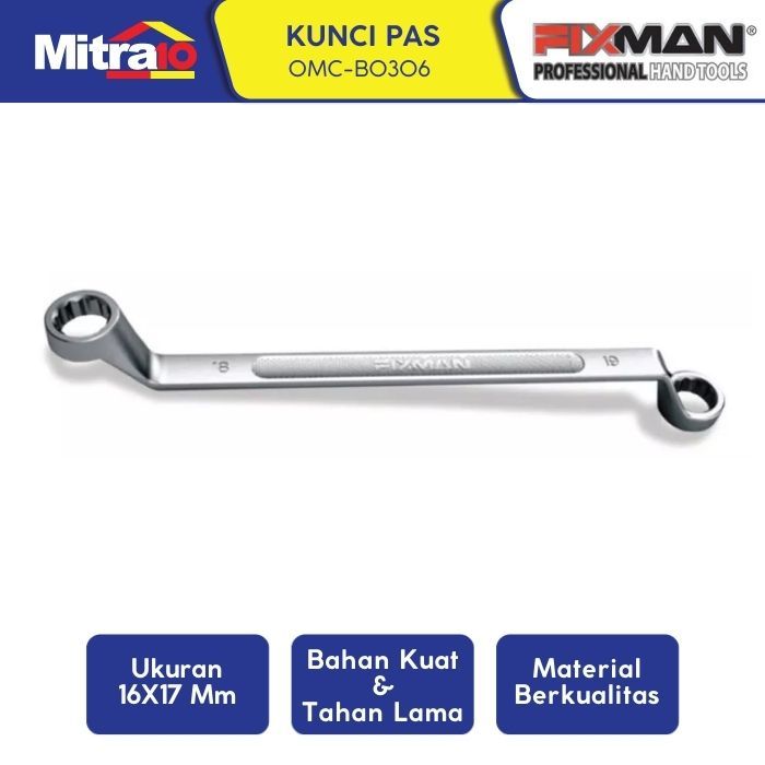 Jual Fixman Omc-B0306 Double Ring Wrench 16X17Mm - Kunci Ring | Shopee ...