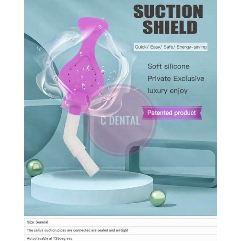 Jual Dental 2in1 HVE Bite Tongue Blocker Shield Suction Tube Adapter ...