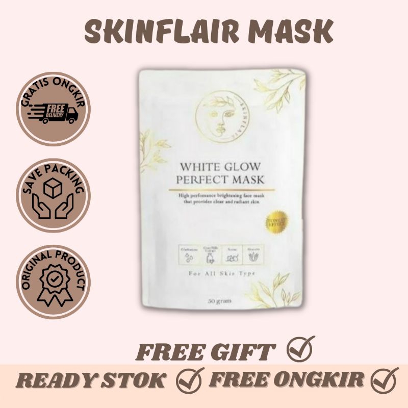 Jual [READY] WHITE GLOW PERFECT MASK BY SKINFLAIR MASKER DAISY ORGANIC ...