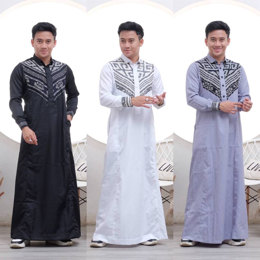 Jual KEISHAN.ID - MUSTOFA gamis pria jubah muslim tenun asli baju ...