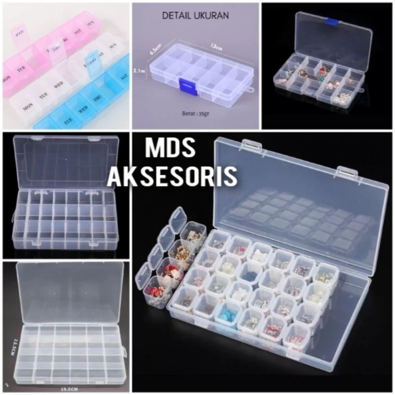 Jual Kotak Penyimpanan Manik Manik Box Sekat Plastik Tempat Penyimpanan ...