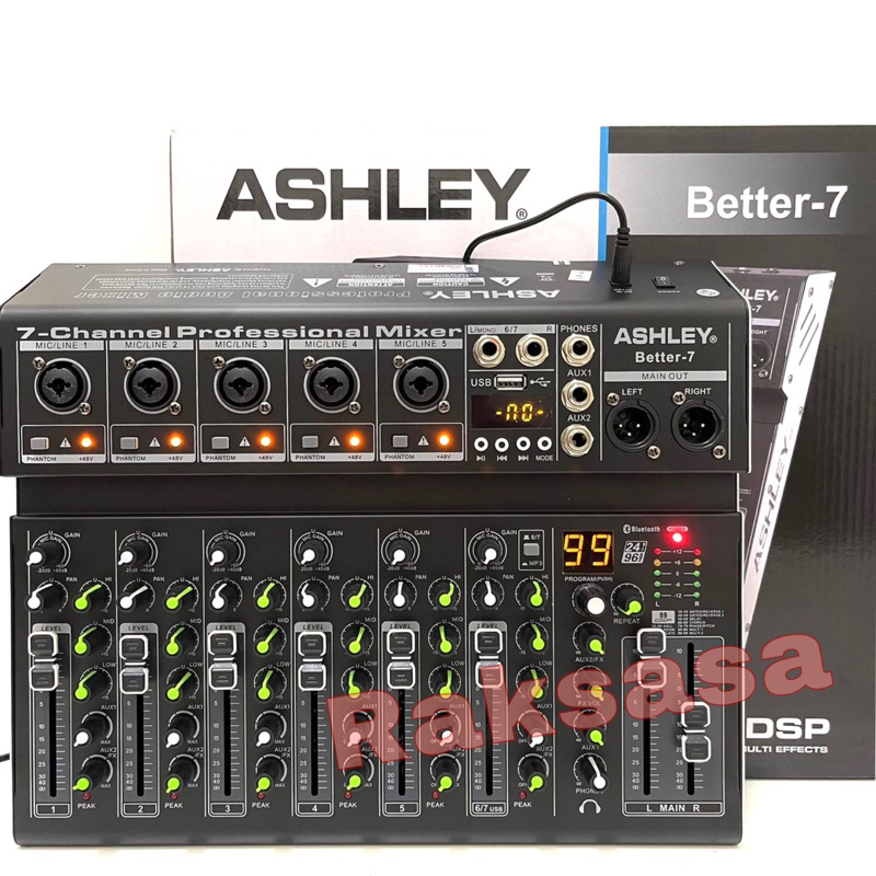 Jual MIXER ASHLEY BETTER7 better4 BETTER 7 7CH (USB-MP3-BLUETOOTH ...